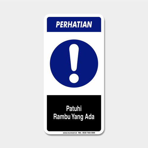 Jual Safety Sign Rambu K3 APD - Patuhi Rambu Yang ada - 20x40cm - Kota ...