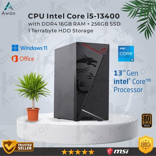 Jual CPU PC Komputer Intel Core i5-13400 Gen-13 RAM 16GB SSD Rakitan ...