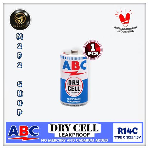 Jual Batu Baterai ABC Biru Dry Cell Ukuran Sedang Type R14C IEC/UM-2/C ...