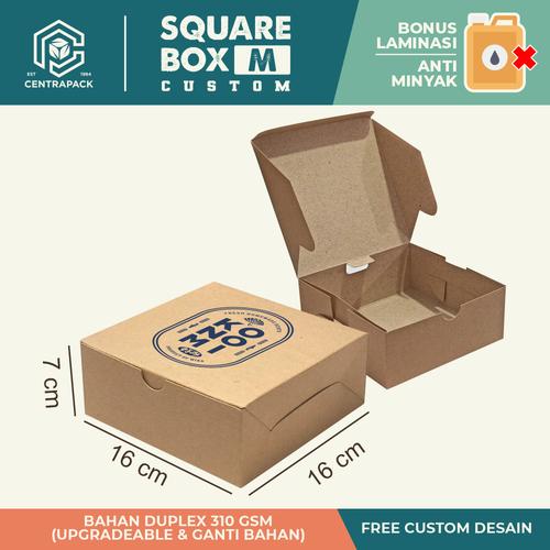 Jual SQUARE BOX M CUSTOM - KOTAK MAKANAN - DUS KRAFT FOOD GRADE - Kota ...