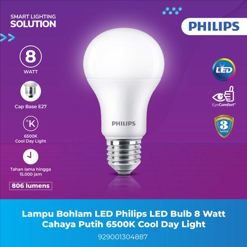 Promo Lampu Bohlam LED Philips LED Bulb 8 watt Cahaya Putih Cool Day Light - Jakarta Pusat ...