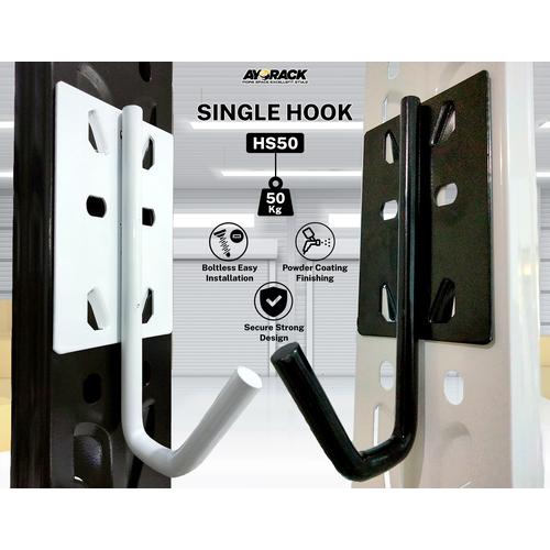 Promo AYORACK SINGLE HOOK HS50 - GANTUNGAN BESI RACK SERBA GUNA RAK ...
