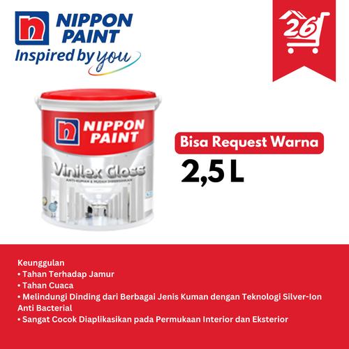 Promo Cat Tembok Interior 2,5L Vinilex Gloss Nippon Paint TINTING COLOR ...