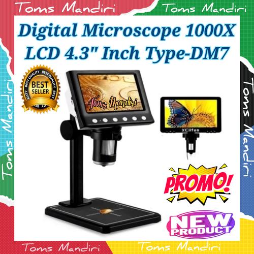 Jual Digital Microscope / Mikroskop Type-DM7 1000X LCD 4.3" Inch ...
