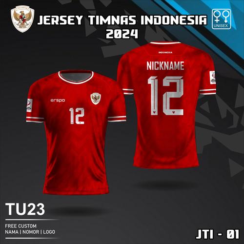 Jual Jersey Dri-Fit Timnas Indonesia 2024 lengan pendek dewasa - Merah ...