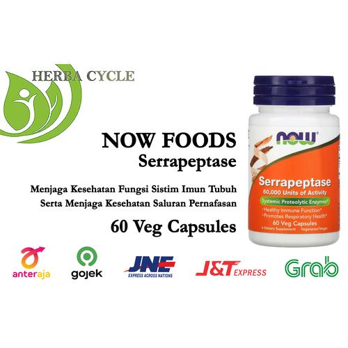 Jual Now Serrapeptase 60cap Kesehatan Pernafasan Dan Imun NOW Food ...