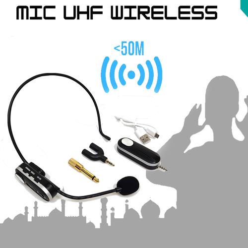 Jual Microphone Wireless Imam Masjid 2.4GHz Presentasi Tour Guide Clip ...