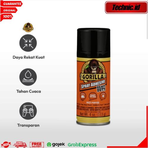 Promo Gorilla 118 Ml Lem Semprot Adhesive Heavy Duty Dapat Digunakan ...