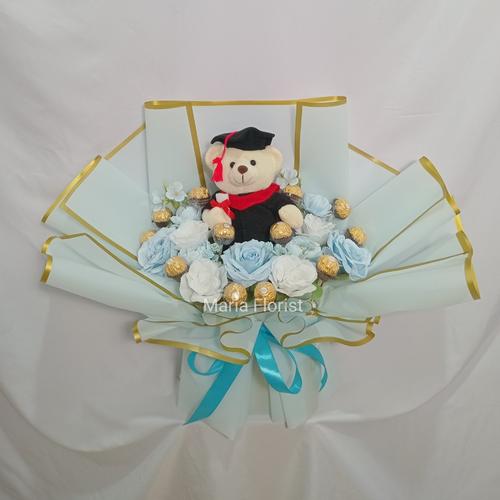 Jual Buket Bunga Boneka Wisuda Ferrero - Buket Bunga Coklat Graduation ...