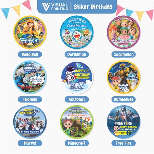 Jual Stiker Ultah Anak Custom Foto - d.4cm = 72pcs - Kota Semarang ...