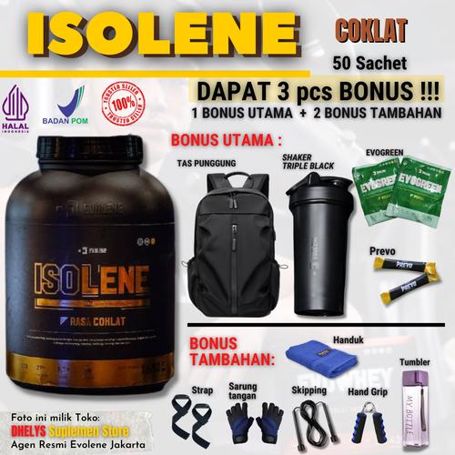 Jual Evolene Isolene Coklat Whey Protein Isolate Susu Protein 50 Sachet ...