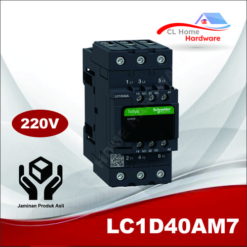 Jual Kontaktor LC1D40AM7 Contactor 3 Phase 18,5KW 220VAC SCHNEIDER SNI ...