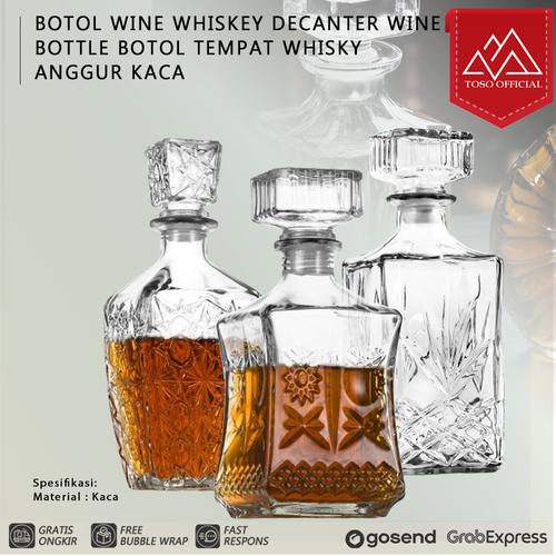Jual TOSO LUXE Botol Wine Glass Whiskey Decanter Wine Bottle Botol ...