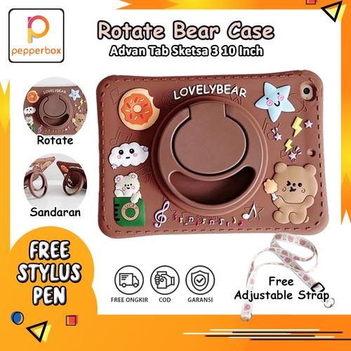 Jual Advan Tab Sketsa 2 - 3 10 Inch 2023 Bear Soft Case Kartun Casing ...