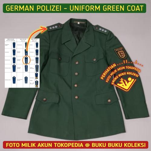 Jual GERMAN POLIZEI - POLIZEIHAUPT KOMMISSAR - UNIFORM GREEN COAT ...