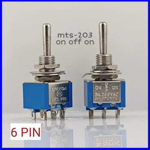 Jual Saklar Toogle 6 Pin On Off On Kecil Saklar Switch 6 Kaki MTS 203 ...