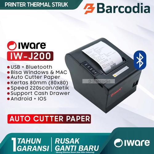 Promo Printer Thermal Kasir 80mm Usb Bluetooth Lan Auto Cutter Iware IW ...