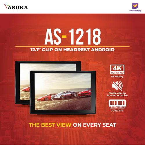 Promo Asuka AS 1218 Headrest Android 3/32GB 12 Inch Clip On Garansi ...