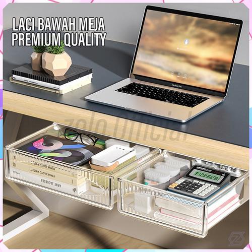 Promo [zolo] Laci Tempel Bawah Meja Acrylic Premium / Under Desk Box ...