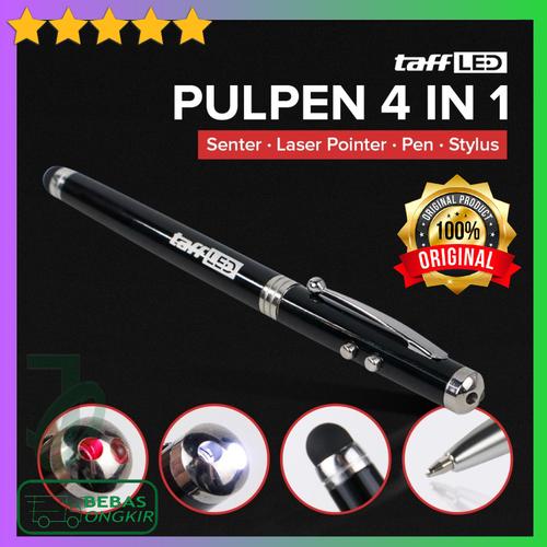 Jual Pulpen 4 in 1 Multifungsi Senter Laser Pointer Dan Stylus TaffLED ...