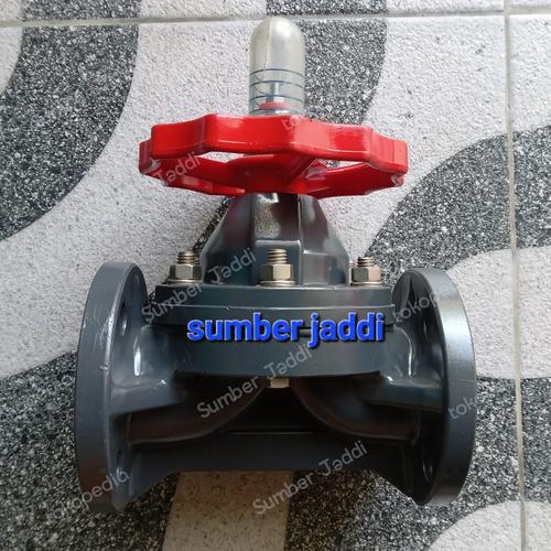 Jual Diaphragm Valve PVC Size 1 1/2" Inch JIS 10-K Flange DN40 - Kota ...