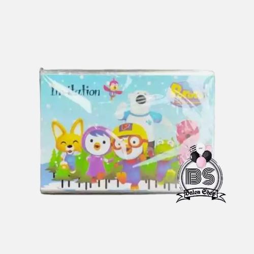 Jual [COD] 1PACK KARTU UNDANGAN ULANG TAHUN ANAK KARAKTER PORORO ...