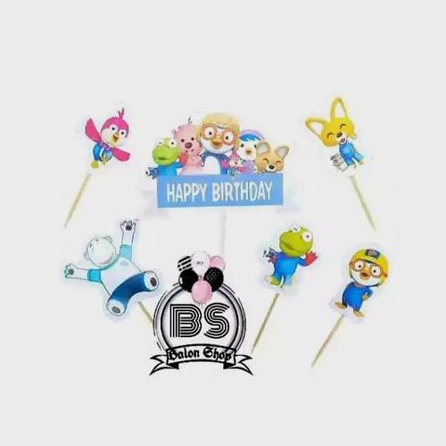Promo TOPPER CAKE KARAKTER PORORO / HIASAN KUE / TOPPER ULANG TAHUN ...