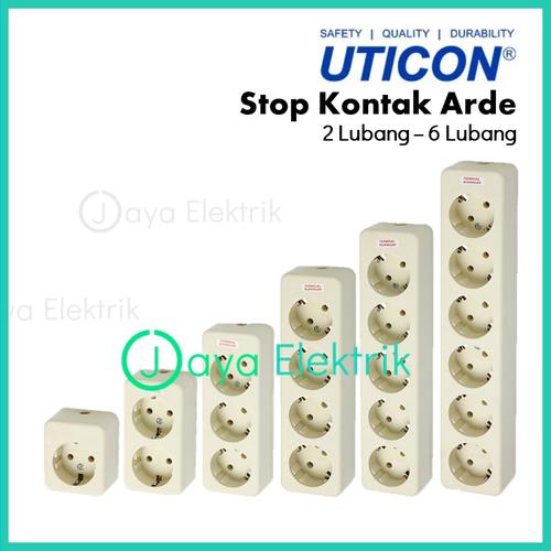 Jual Stop Kontak UTICON 1 2 3 4 5 6 lubang - Stopkontak Arde Terminal Kuningan - 4 Lubang ST-148 ...