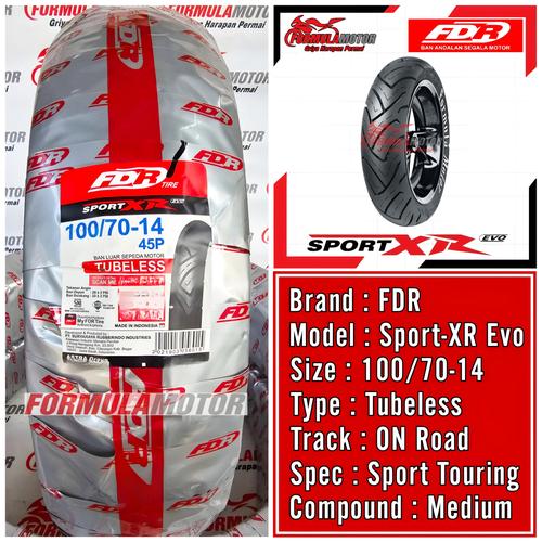 Promo 100/70-14 FDR Sport XR Evo Tubeless - Ban Belakang Motor X-Ride ...