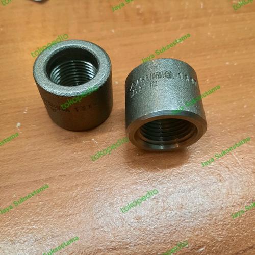 Jual Half Coupling Besi Class 3000 Drat NPT 1/4" inch Carbon Steel ...