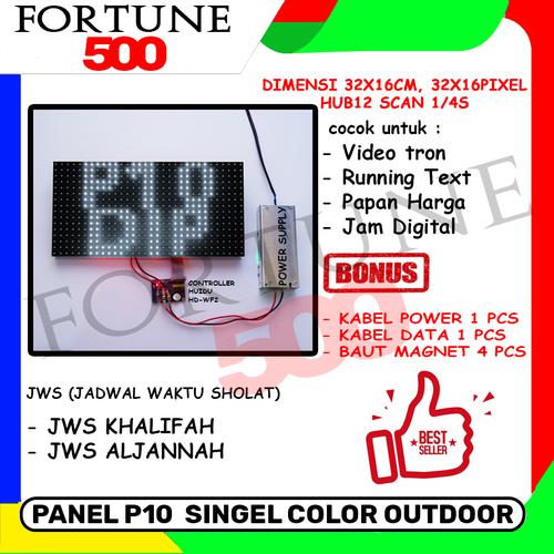 Jual Panel Module Modul LED P10 Running Text DIP putih white Outdoor ...