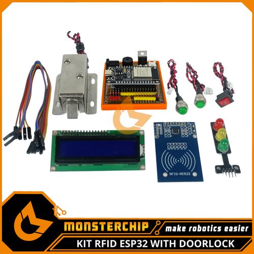 Promo KIT RFID ESP32 IOT SMART SECURITY SYSTEM DOORLOCK E-KTP E-TOL E ...