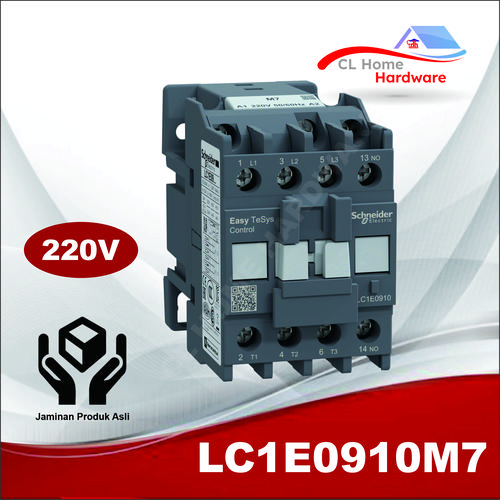Jual LC1E0910M7 Kontaktor TVS 3P 9A 440V coil 220VAC Contactor TVS LC1E0910 M7 Schneider ...