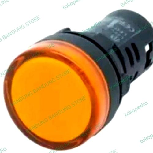 Jual PILOT LAMP 22MM 220V KUNING LAMPU INDIKATOR 220V AC YELLOW PILOT ...