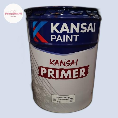 Jual Cat KANSAI Zinc Chromate 5kg cat dasar Besi / Meni besi anti karat ...