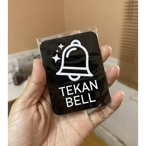 Promo Akrilik Tekan Bell / Sign Board Acrylic / Papan Tulisan Tekan ...