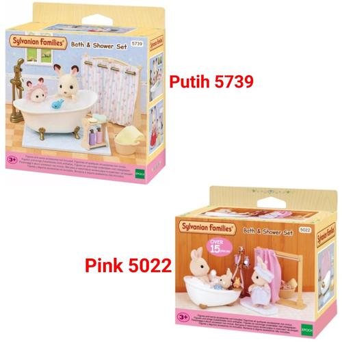 Promo Sylvanian Families Bath & Shower Set 5022 - Pink 5022 - Kab ...