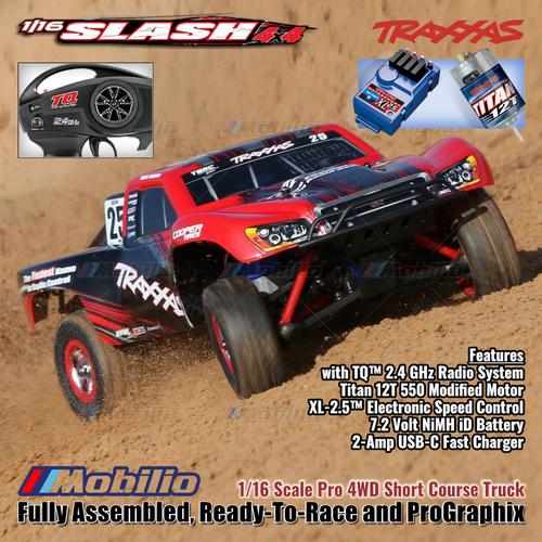 Jual Traxxas Slash 4x4 1/16 Scale Pro 4WD Short Course Truck Fully ...