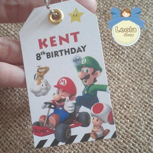 Jual Birthday Tag Mario Kart/Hang Tag Label Birthday/Tag Kartu Ulang ...