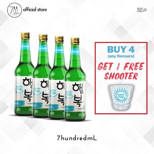 Jual Happy Soju PROMO Buy 3 Get 1 Free Bottle + 1 Free Shooter Glass ...
