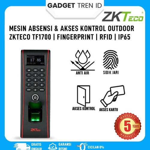 Jual Mesin Akses Kontrol ZKTeco TF1700 Outdoor Waterproof IP65 Bergaransi - TF1700 - Jakarta ...