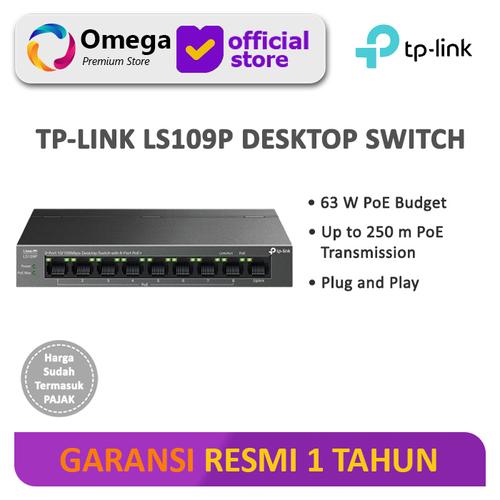 Promo TP-Link LS109P 9-Port 10/100Mbps Desktop Switch with 8-Port PoE+ ...