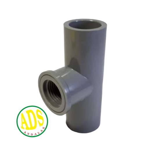 Jual Tee Pvc Drat Fitting Sambungan Pipa pvc Drat dalam ½ & ¾ inch - ¾ ...