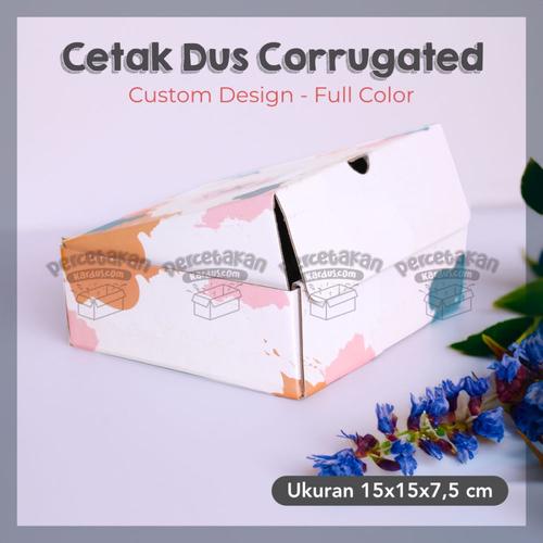 Jual Box Custom Cetak Dus Corrugated 15x15x7.5 cm FULL COLOR Custom ...
