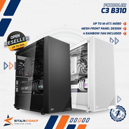 Jual PCCOOLER C3 B310 M-ATX MESH Gaming Case FREE 4 Fan RGB Casing PC ...