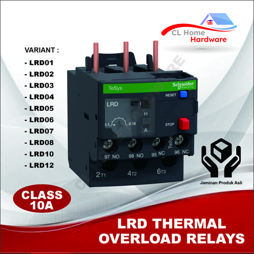 Jual LRD01 - LRD12 thermal overload relay - class 10A Schneider SNI ...