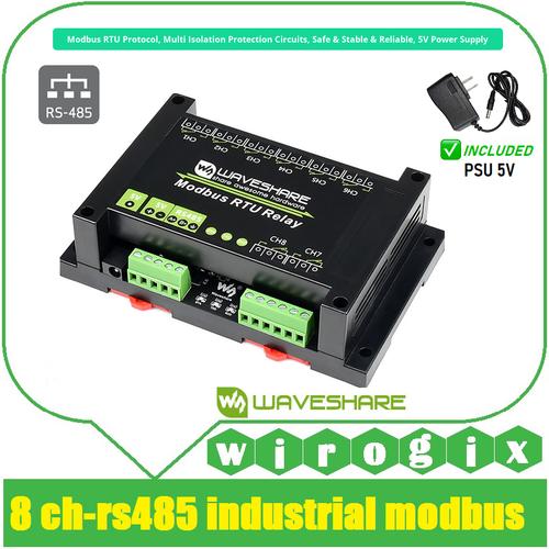 Jual SERIAL -RS485 Industrial Modbus RTU 8-ch Relay Module - Kab ...