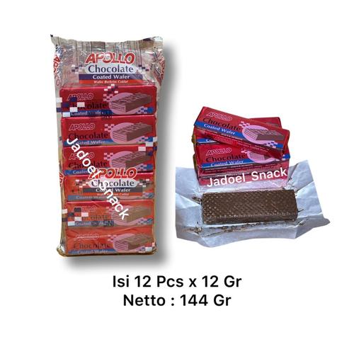 Promo Apollo Wafer Biskuit Milk Cokelat isi 12 x 12 Gr Rasa Susu Coklat ...
