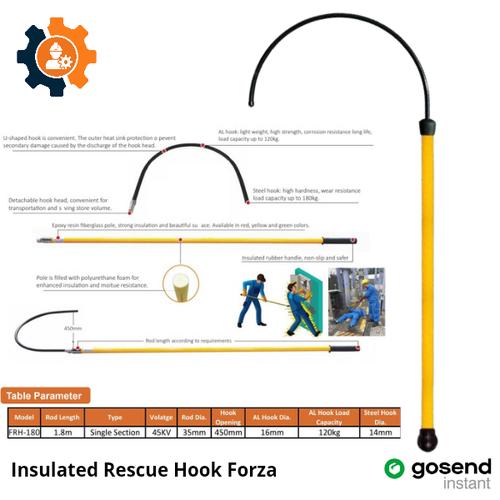 Jual Rescue Hook High Voltage 45Kv - Stick Insulated Rescue Hook 45KV ...