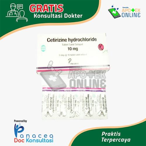 Jual CETIRIZINE HCL 10MG ISI 1 STRIP 10 TAB OGB/ANTI ALERGI ...